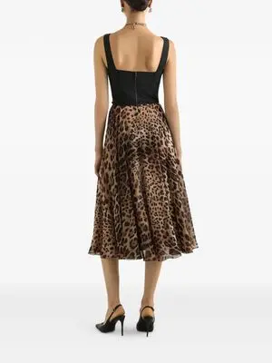 Dolce & Gabbana Leopard Print Skirt - Multicolor