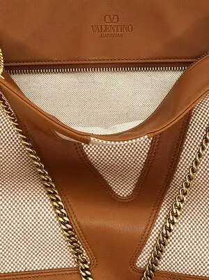 Valentino Garavani Viva Superstar Midi Shopping Bag - Cream