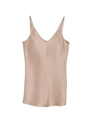 Brunello Cucinelli BRUNELLO CUCINELLI Silk V-Neck Sleeveless Top Multicolor