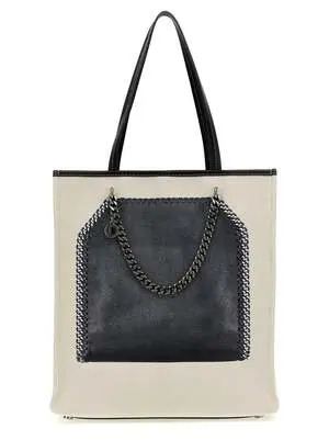 Stella McCartney Canvas Shopping Bag With Trompe L'oeil Print And Chain Detail - Multicolor