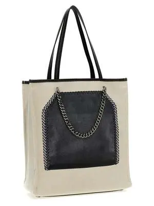 Stella McCartney Canvas Shopping Bag With Trompe L'oeil Print And Chain Detail - Multicolor
