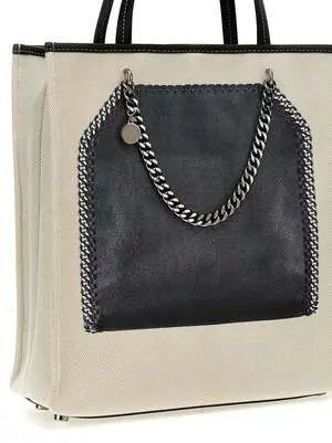 Stella McCartney Canvas Shopping Bag With Trompe L'oeil Print And Chain Detail - Multicolor