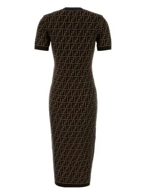 Fendi Ff Jacquard Cotton Dress