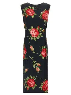 DOLCE & GABBANA Dolce & Gabbana 'Bouquet Rose' Midi Dress