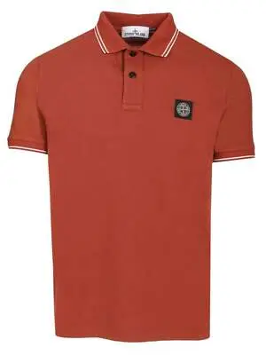 Stone Island Organic Cotton Polo Shirt - Red