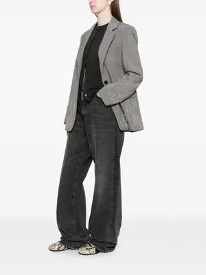 GOLDEN GOOSE Single-breasted Embellished Check Jacket - Multicolor