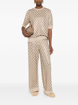 Gucci Gg All-over Sequined Crew Neck Knit Top - Multicolor