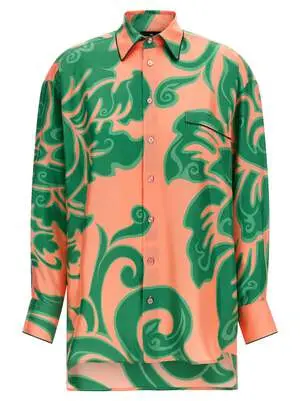 Etro Floral Silk Pajama Shirt