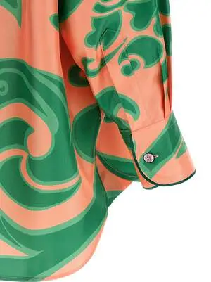 Etro Floral Silk Pajama Shirt