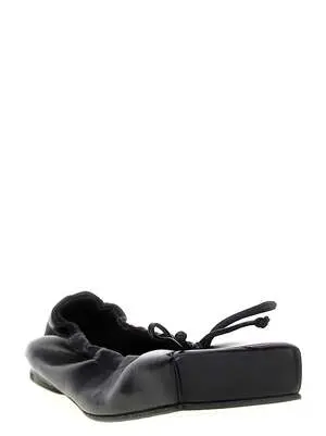 Jacquemus Les Ballerines Ballet Leather Flat Shoes - Black