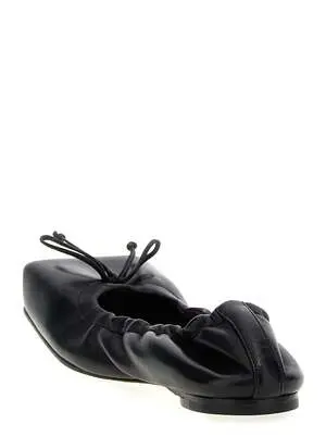 Jacquemus Les Ballerines Ballet Leather Flat Shoes - Black