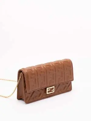 Fendi Baguette Wallet On Chain - Multicolor
