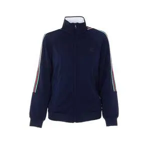Gucci Technical Jersey Jacket With Zipper And Web Detail - Blue
