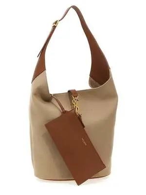 Saint Laurent Le 5 À 7 Hobo Shoulder Bag - Cream