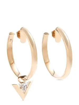 Valentino Garavani Open Hoop Earrings With Crystal Pendant