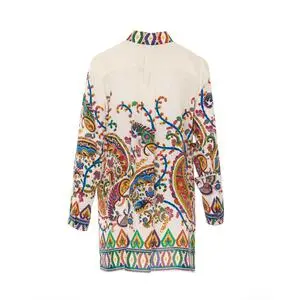 Etro Paisley Floral Silk Long Sleeve Shirt