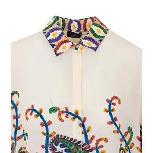 Etro Paisley Floral Silk Long Sleeve Shirt