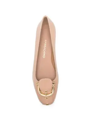 FERRAGAMO Leather Ballerina Flats - Multicolor