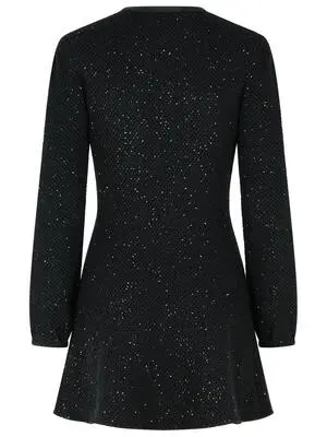 SELF-PORTRAIT Sequin Embellished Cotton Blend Dress