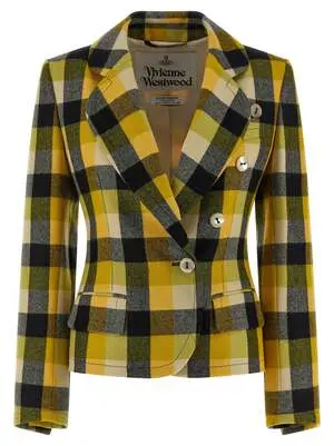 VIVIENNE WESTWOOD Georgia Single-breasted Wool Blazer - Yellow