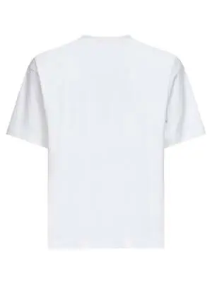 Giorgio Armani Ivory Cotton Interlock Jersey T-shirt