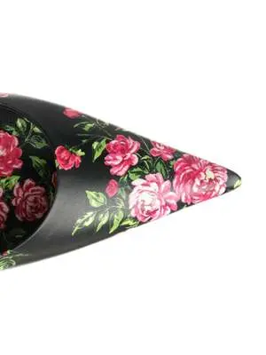Dolce & Gabbana Lollo Slingback In Printed Leather - Multicolor