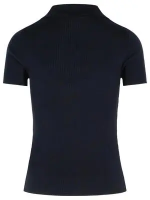 Max Mara Albero Dark Virgin Wool Polo Shirt - Blue