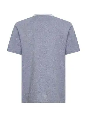 Brunello Cucinelli Grey Cotton Jersey Printed T-shirt