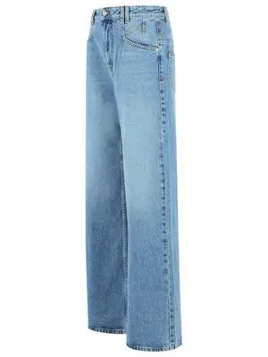 Isabel Marant Étoile Light Cotton Wide Leg Jeans - Blue