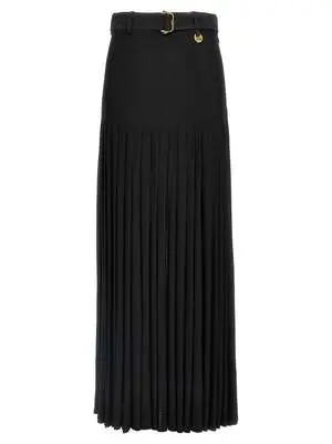 Burberry Pleated Semi-transparent Viscose Skirt