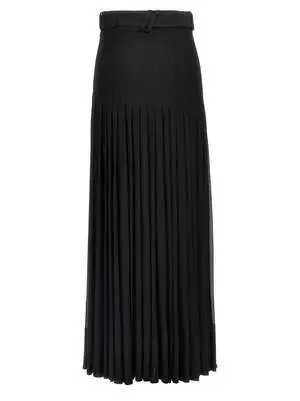 Burberry Pleated Semi-transparent Viscose Skirt