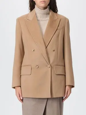 Max Mara Camel Double-breasted Jacket - Brown