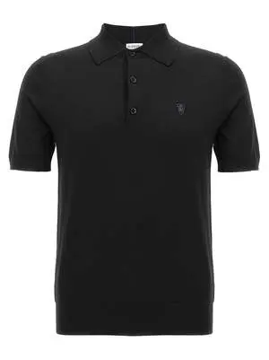 Burberry Wool Polo Shirt - Black