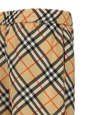 Burberry Silk Check Print Bermuda Shorts