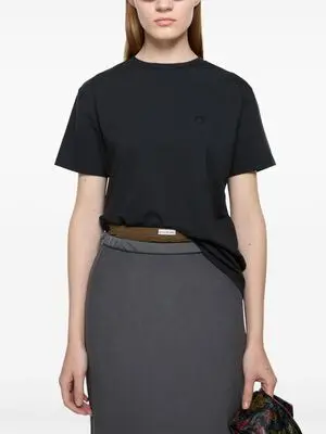 Acne Studios Cotton T-shirt With Logo Detail - Multicolor