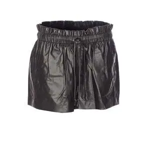 Isabel Marant Étoile Naline Leather Effect Shorts - Black