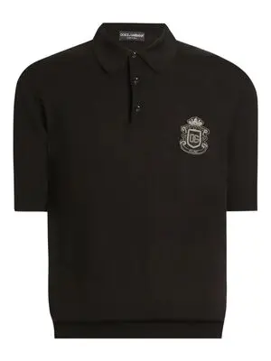Dolce & Gabbana Cotton Polo Shirt - Black