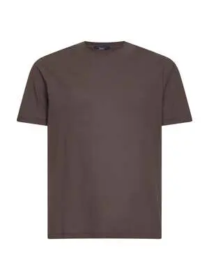 Herno Brown Lightweight Crepe Voile Jersey T-shirt