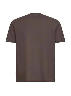 Herno Brown Lightweight Crepe Voile Jersey T-shirt