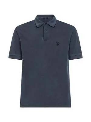Herno Herno Men Blue Cotton Pique Logo Polo Shirt Multicolor