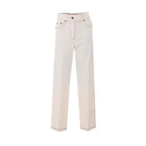 Max Mara MAX MARA Straight Leg Denim Pants White