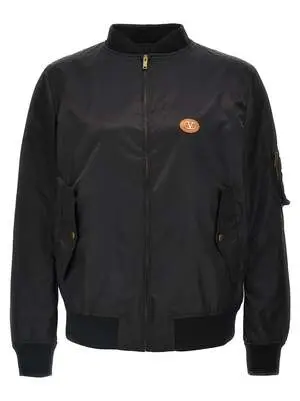 Valentino Garavani Logo Bomber Jacket - Black