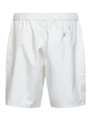 Brunello Cucinelli White Nylon Logo Bermuda Shorts - Multicolor