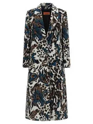 Missoni Animalier Wool Jacquard Coat - Multicolor