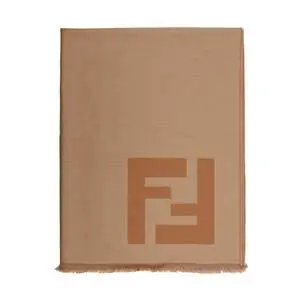 Fendi Macro Ff Motif Scarf - Brown