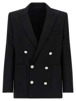 Balmain Grain De Poudre Blazer - Black