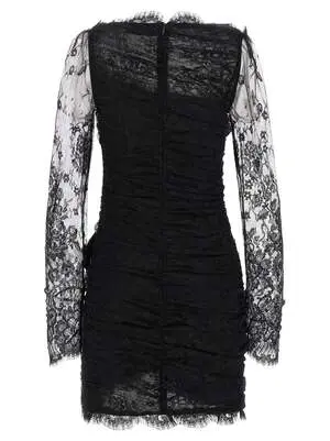 Alessandra Rich Lace Draped Mini Dress