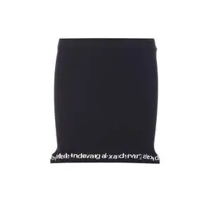 Alexander Wang Logo Mini Skirt - Black