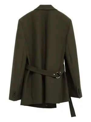 Loewe Wool Draped Blazer Jacket - Multicolor