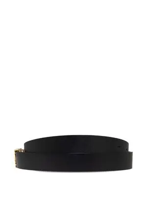 Victoria Beckham Frame Regular Leather Belt - Black